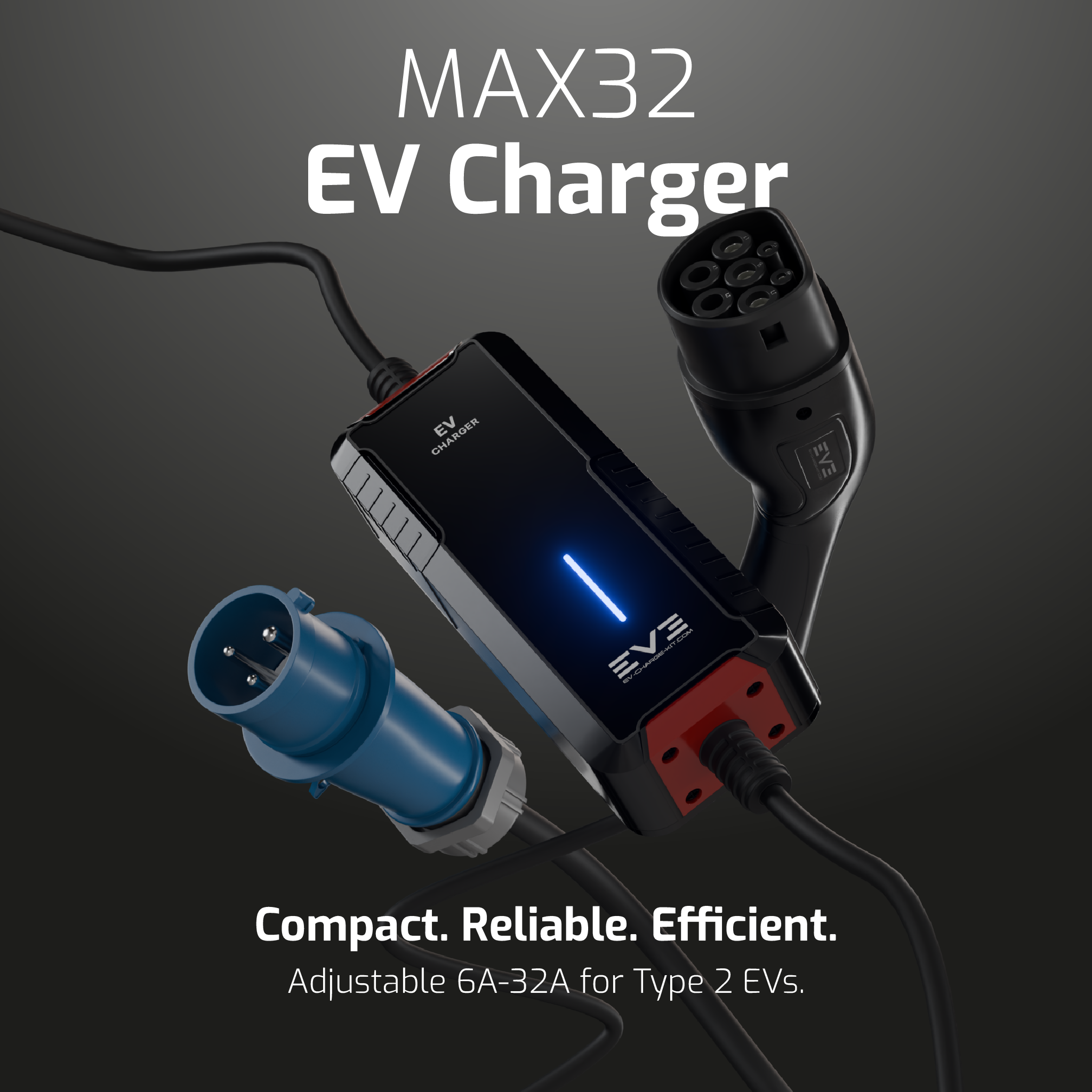 MAX32 Series – Type 2 EV Charger | Adjustable 6A-32A, Smart ...